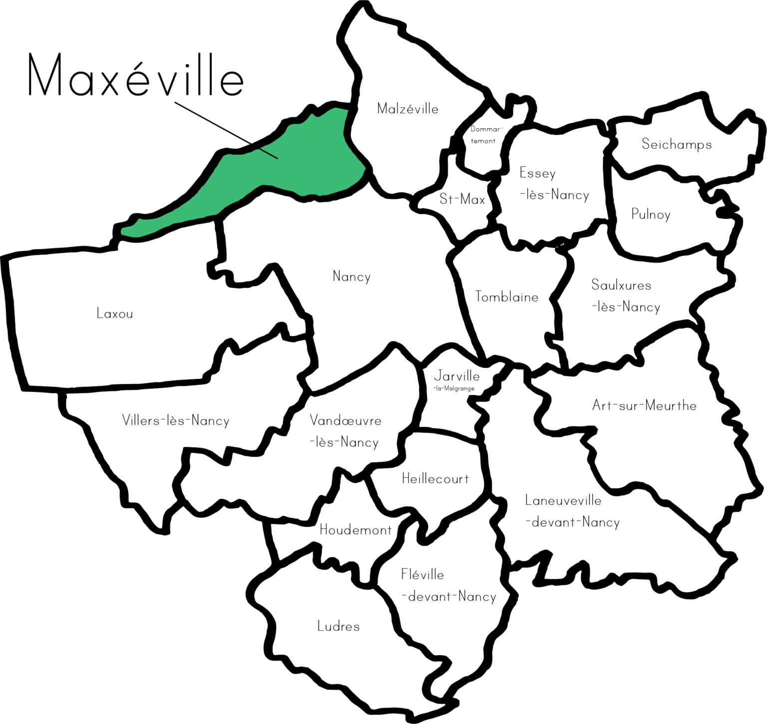 Situation géographique – VILLE DE MAXÉVILLE