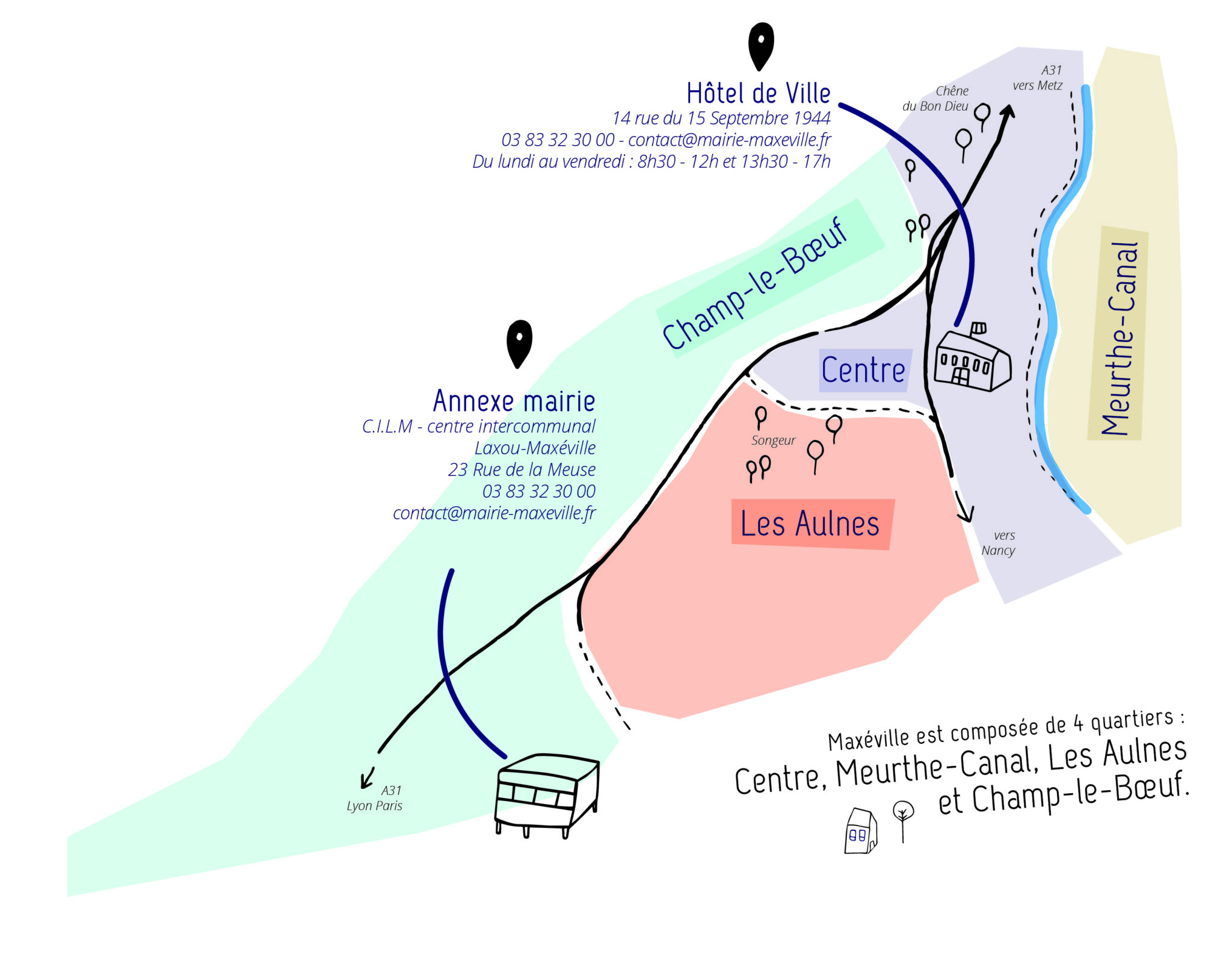 Les quartiers de Maxéville – VILLE DE MAXÉVILLE
